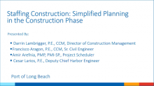 Staffing Construction: Simplified Planning in the Construction Phase ...